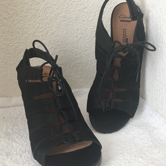 Clarks | Shoes | Clarks Comfort Collection Block Heel Sandals | Poshmark
